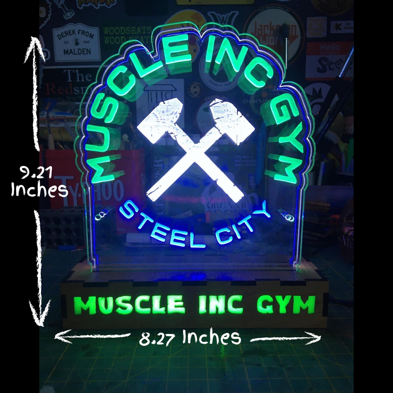 Handmade Custom LED Small Business Logo Sign, Personalized Business ...