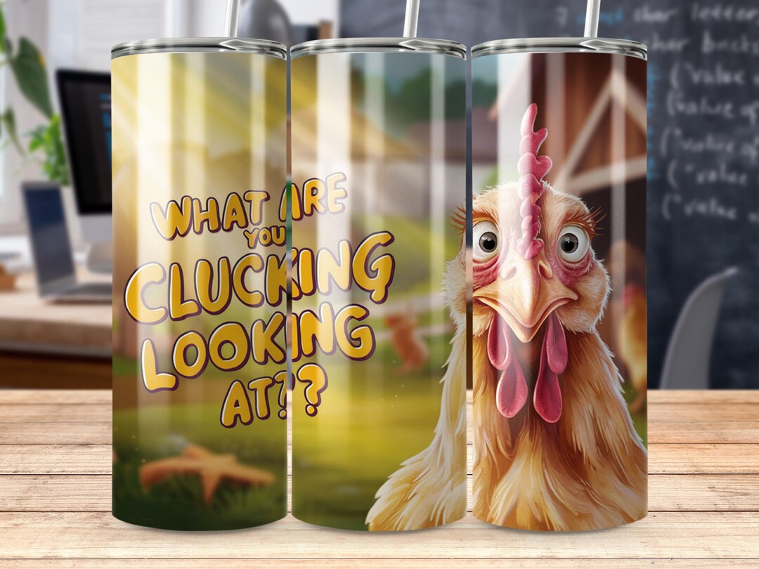 Funny Rude Chicken 20oz Tumbler Wrap: Sarcastic Adult Humor Sublimation ...