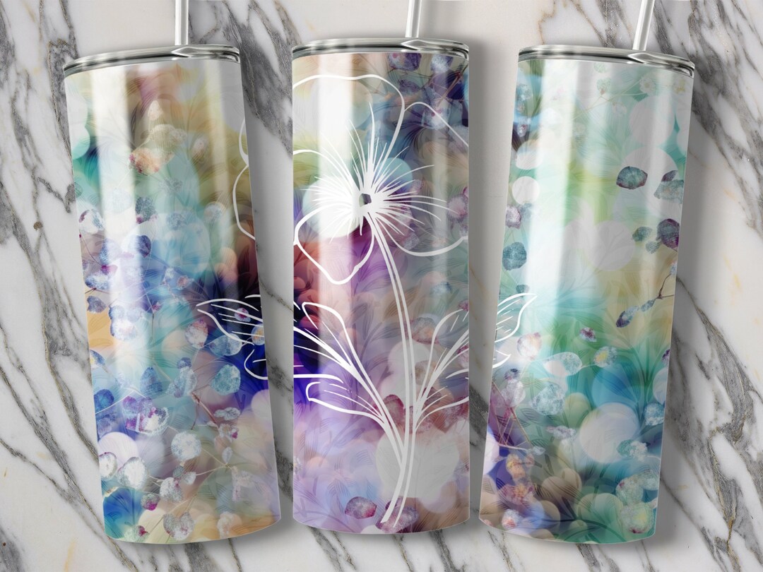 Violet February Birth Flower Seamless 20oz Sublimation Tumbler ...
