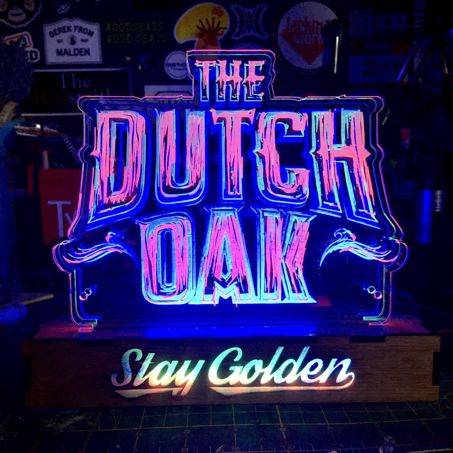 Handmade Custom LED Small Business Logo Sign, Personalized Business ...