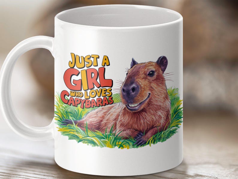 Capybara Mug Wrap, Sublimation Designs, 11oz & 15oz Mug, Capybara Mug ...