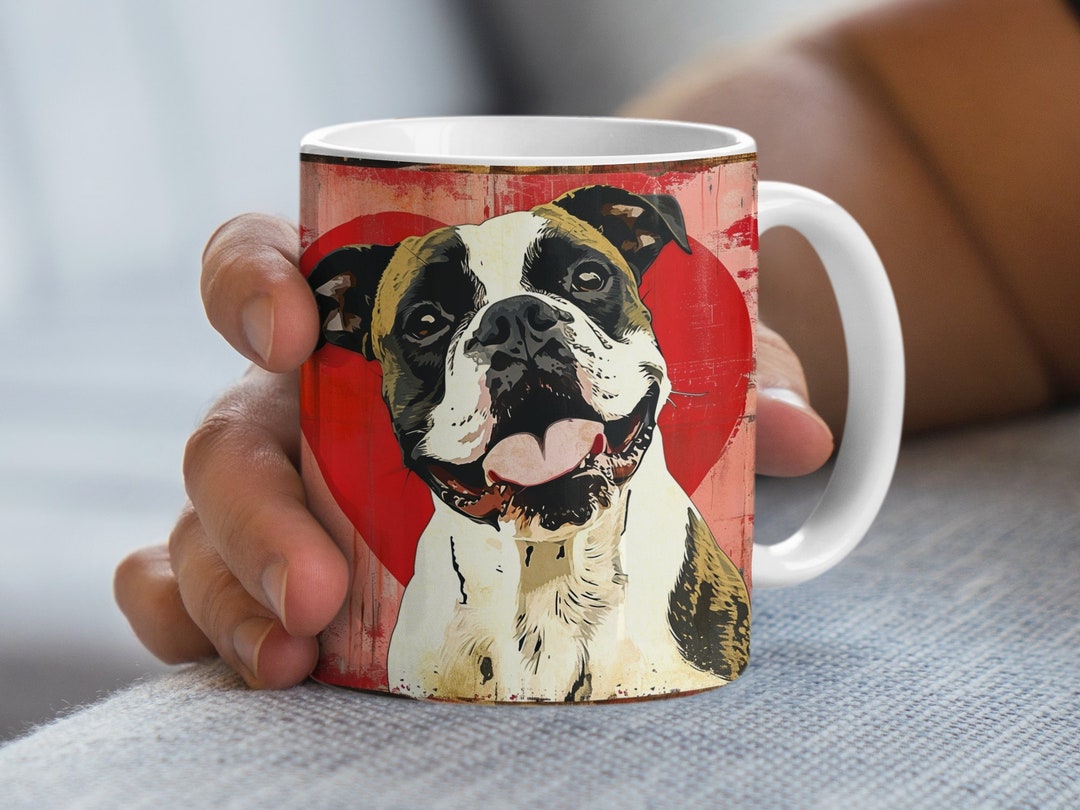 Boxer Dog Mug Wrap, Personalized Mug, Sublimation Design, Custom Mug ...