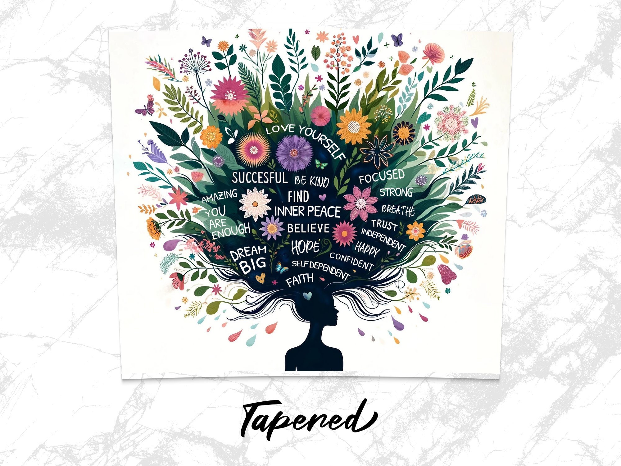 Motivational Tumbler Wrap, Positive Quotes, Daily Affirmations, 20oz ...