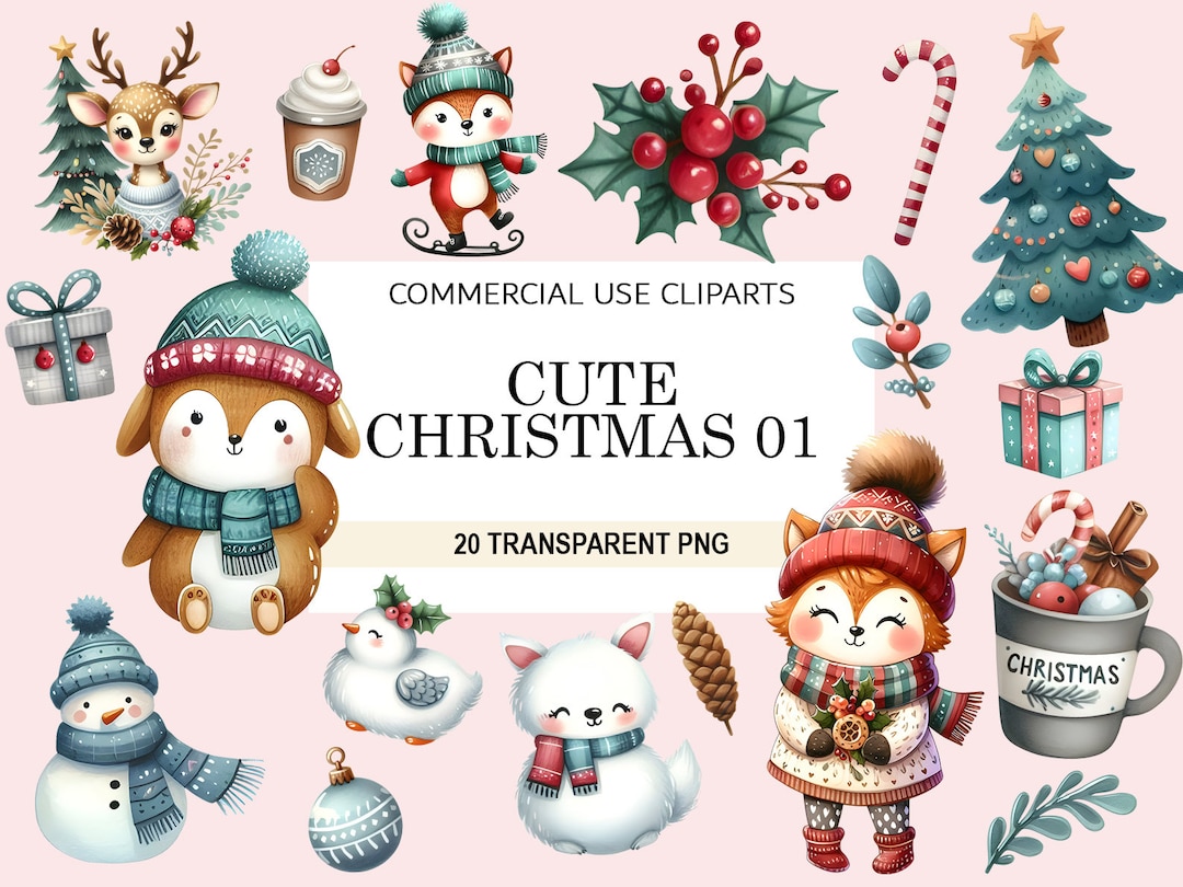 Cute Christmas Clipart Collection - Christmas Illustrations for ...
