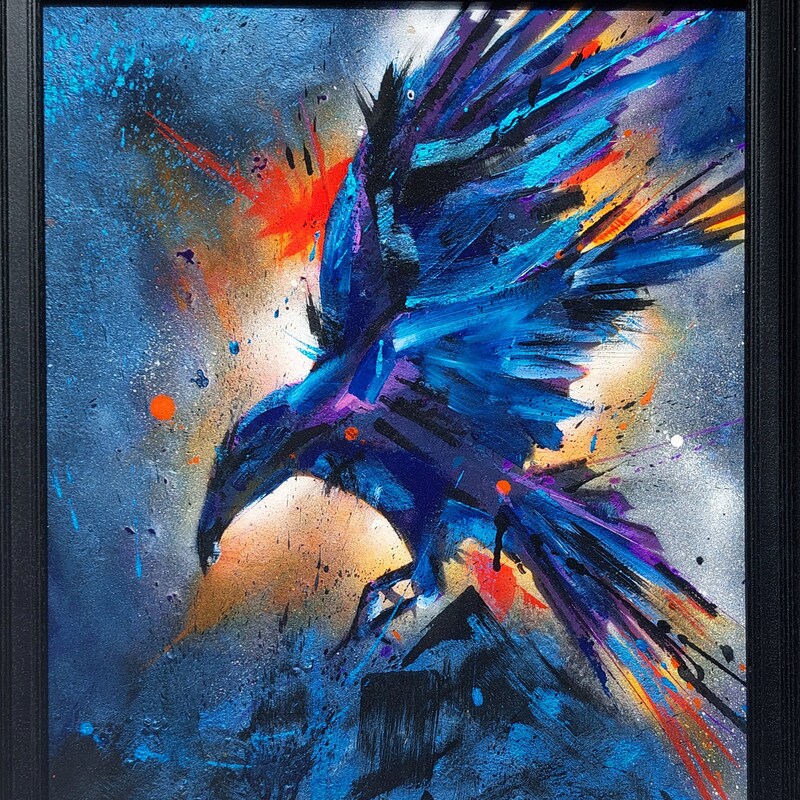 Raven Painting - Etsy