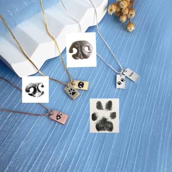 Custom Pet Nose Print Necklace - Etsy