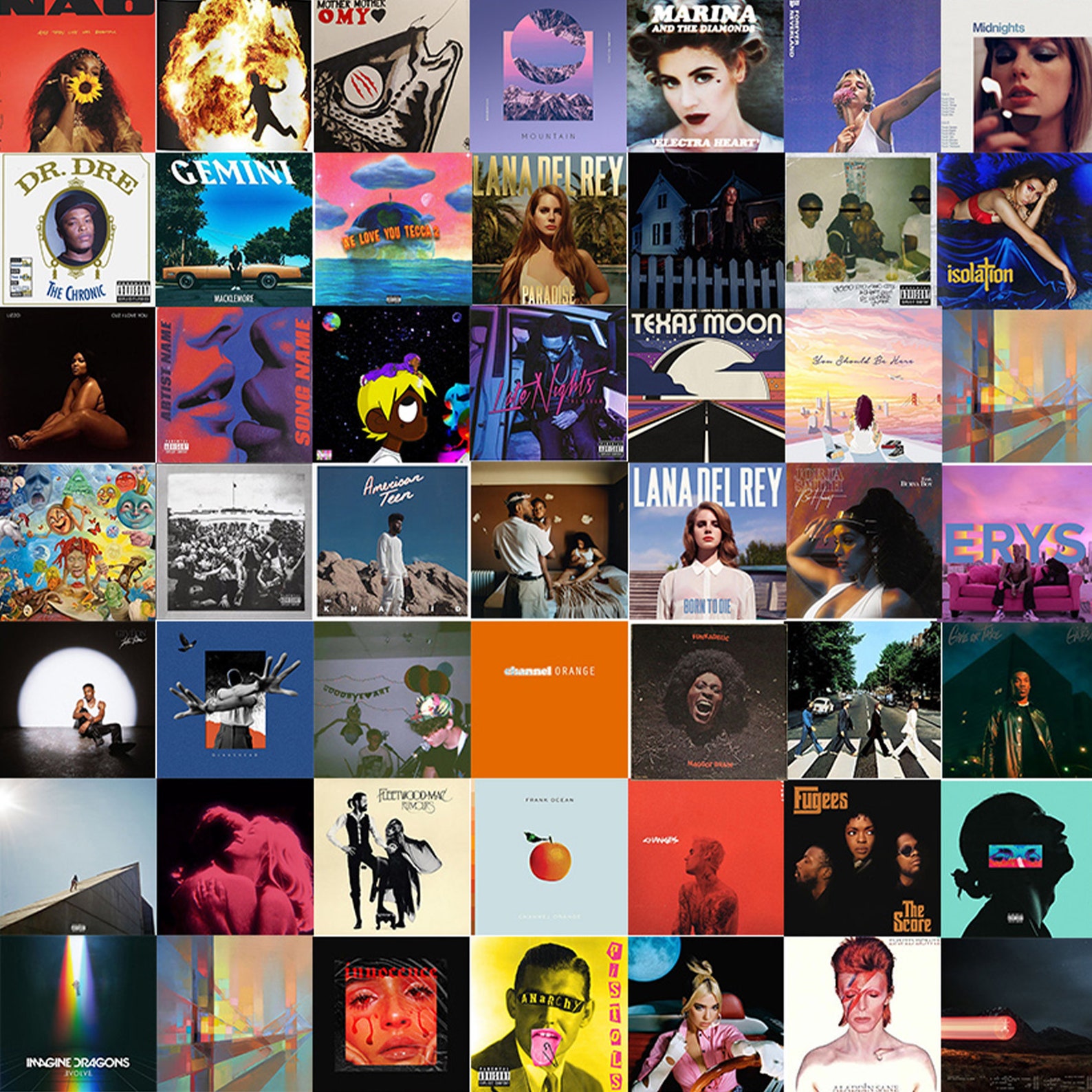 300 Pcs Album Cover Collage Kit, Album Cover Posters, Music Album ...