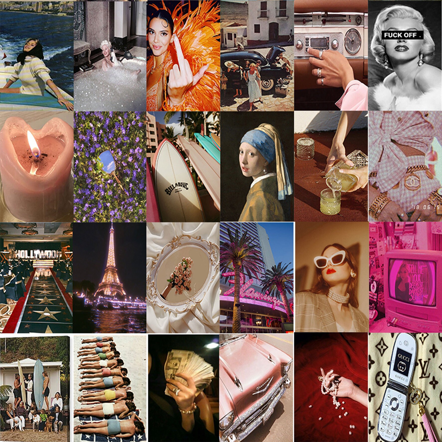 150pcs Boujee Vintage Wall Collage Kit Retro Aesthetic Photo Prints 70s