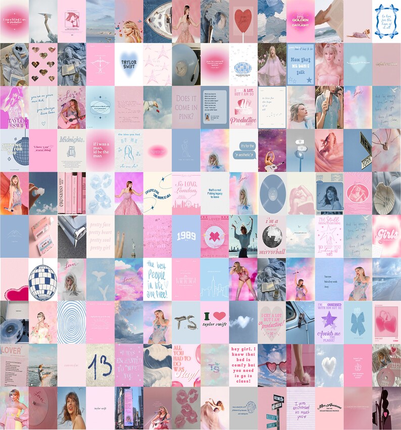 175 PCS | Taylor Swift Photo Collage Kit | Minimalist Music Posters ...