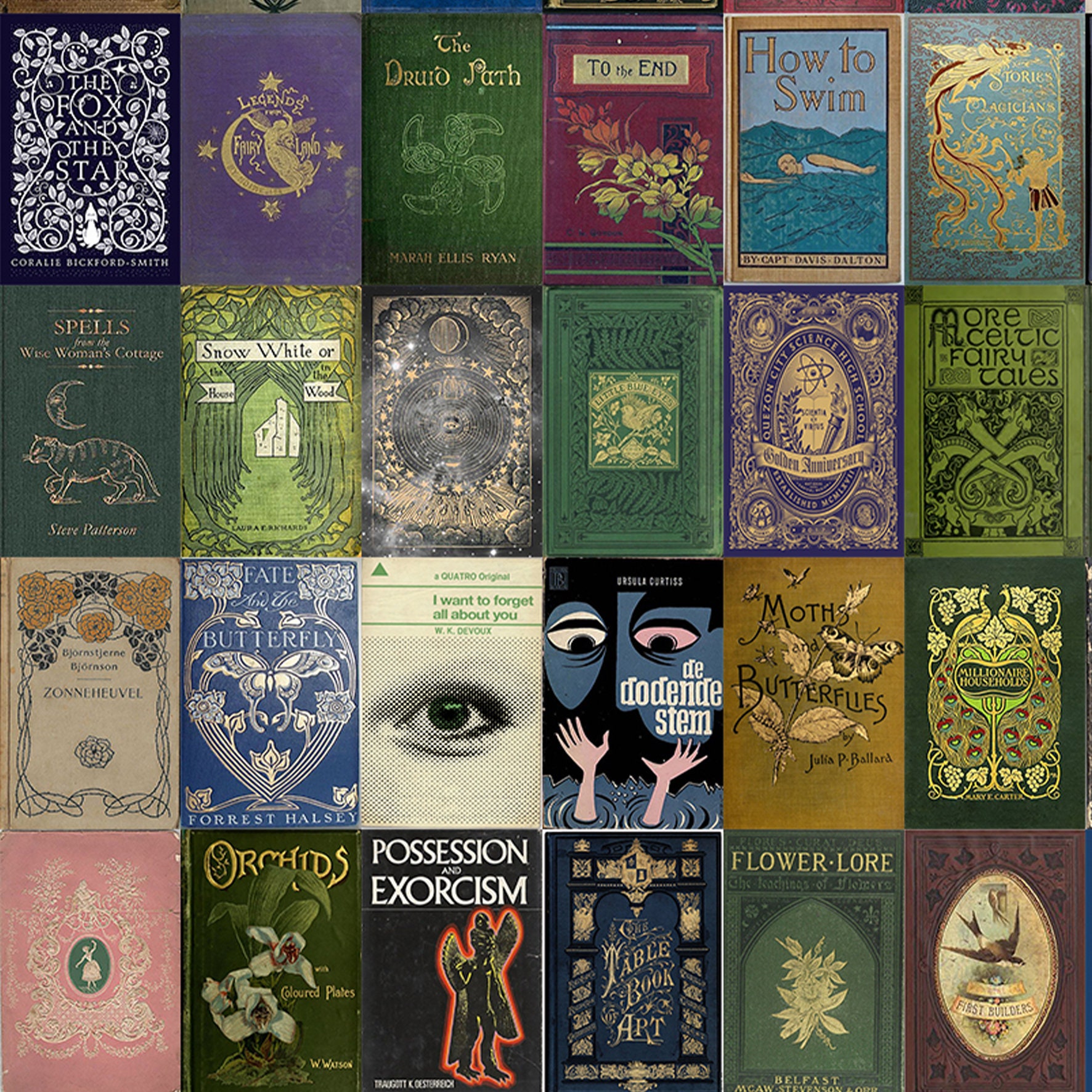 Vintage Book Cover Poster, Old Books Cover, Vintage Book Collage Kit ...