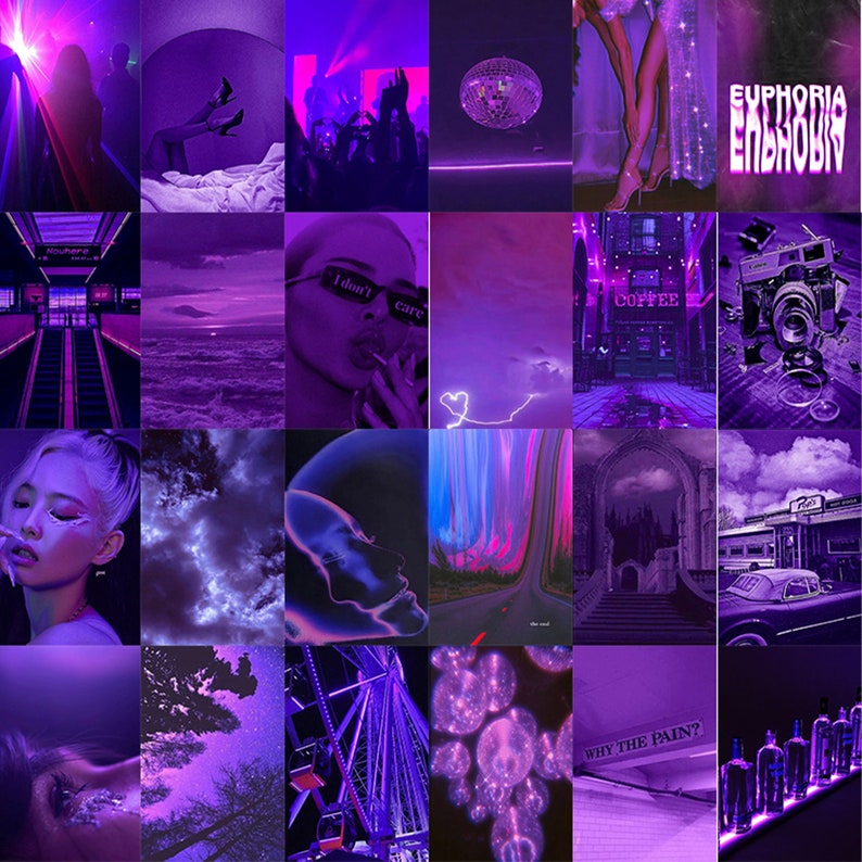 Euphoria Aesthetic Wall Collage Kit Purple Room Decor - Etsy