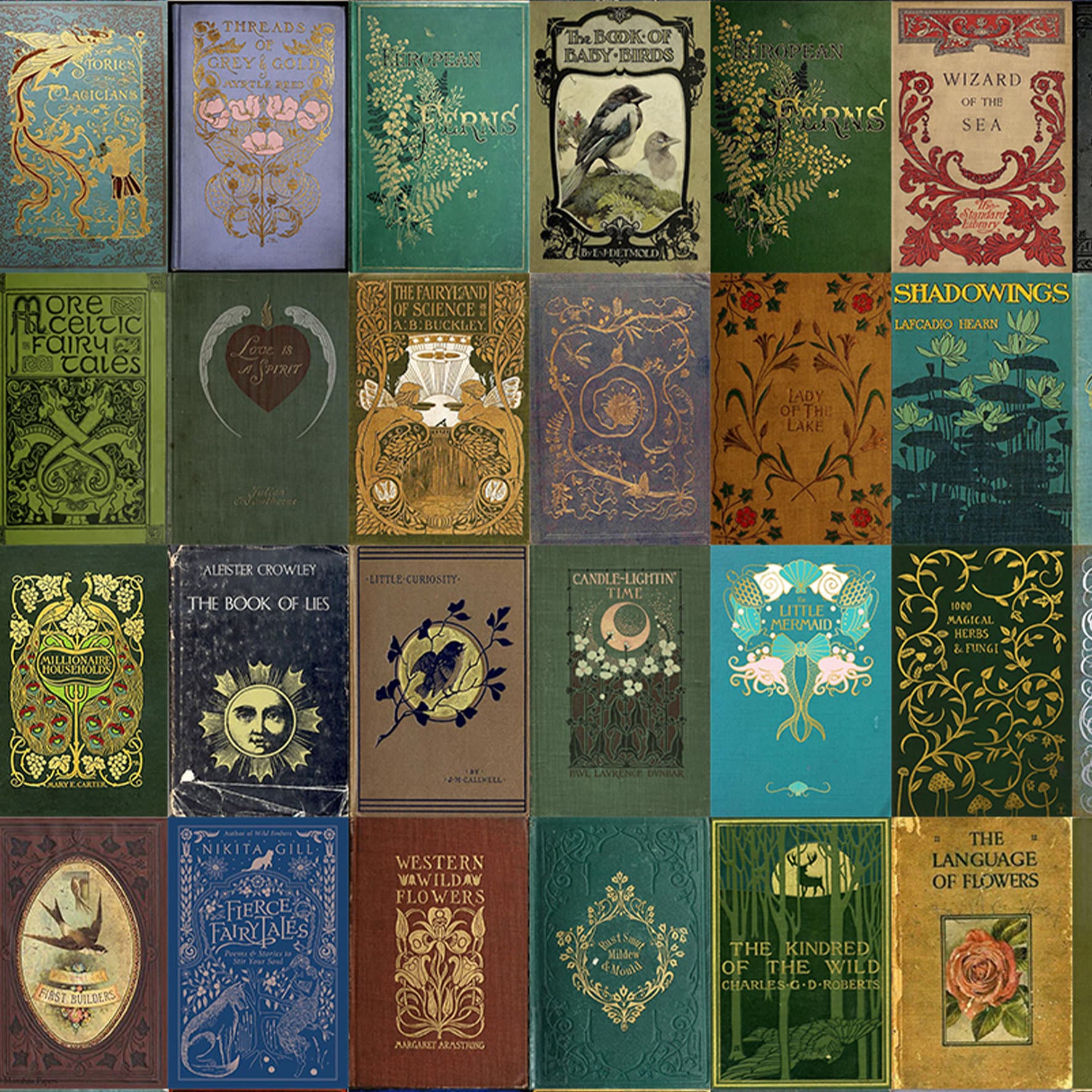 Vintage Book Cover Poster, Old Books Cover, Vintage Book Collage Kit ...