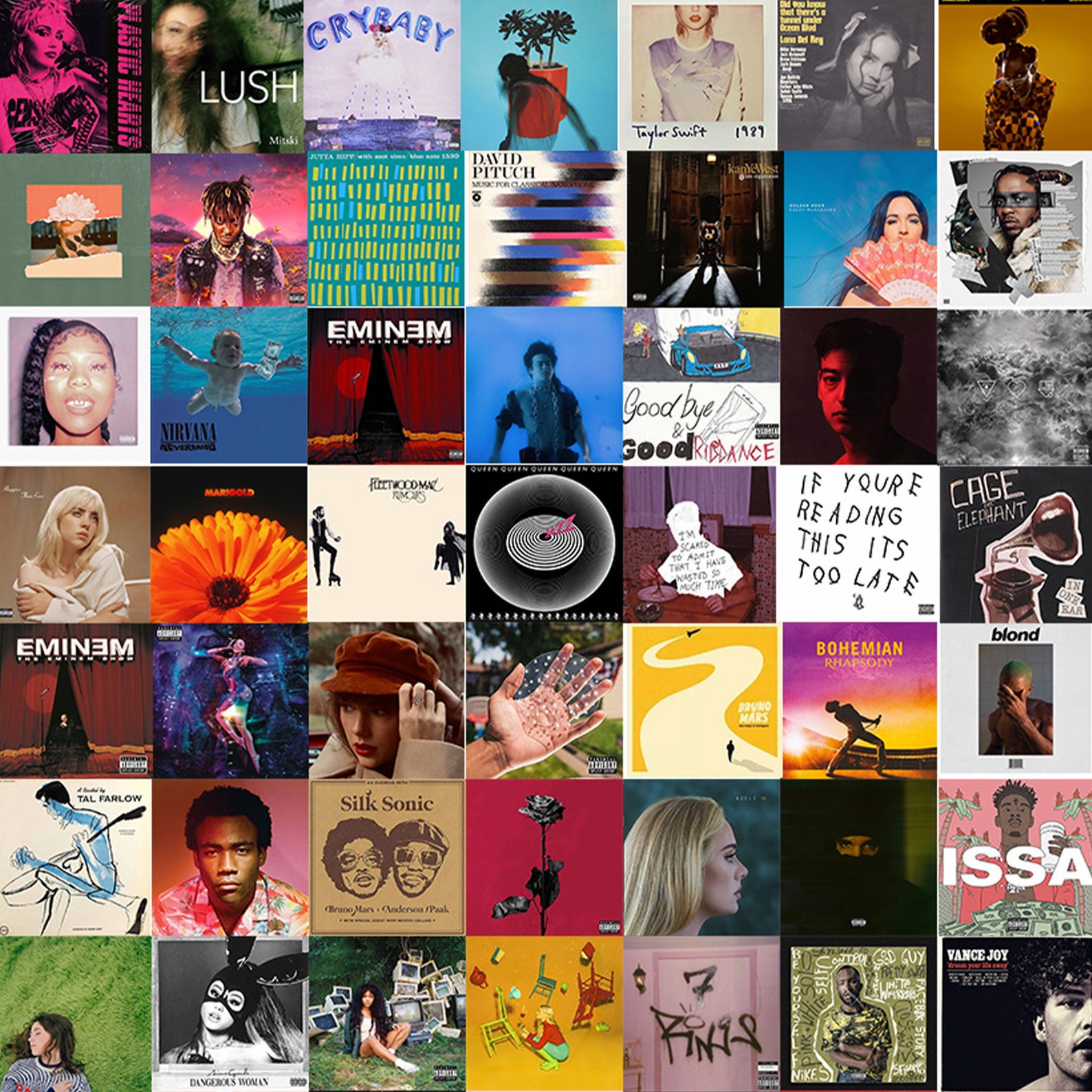 300 Pcs Album Cover Collage Kit, Album Cover Posters, Music Album ...