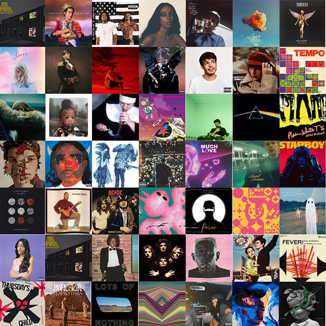300 Pcs Album Cover Collage Kit, Album Cover Posters, Music Album ...
