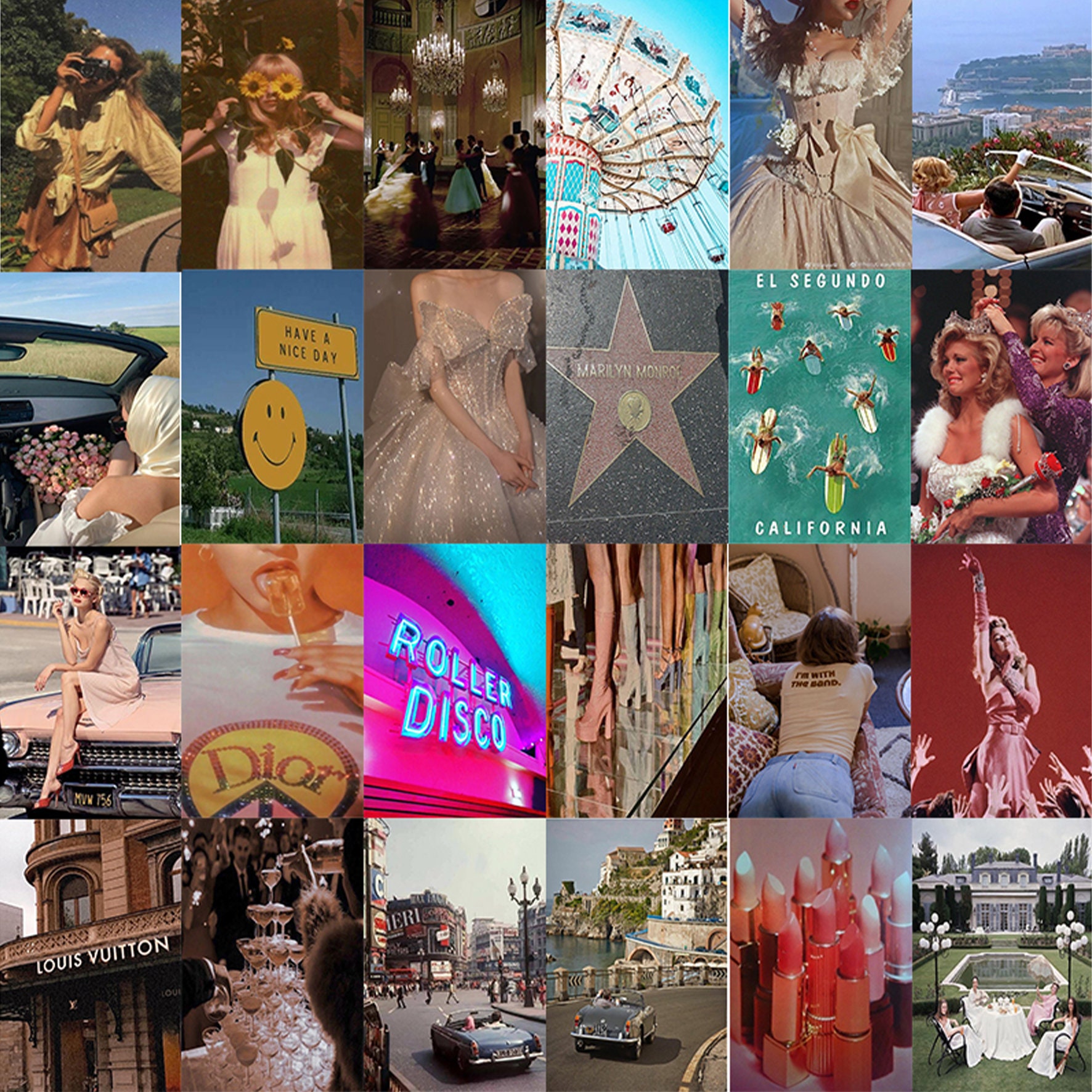 150PCS Boujee Vintage Wall Collage Kit Retro Aesthetic Photo Prints 70s ...