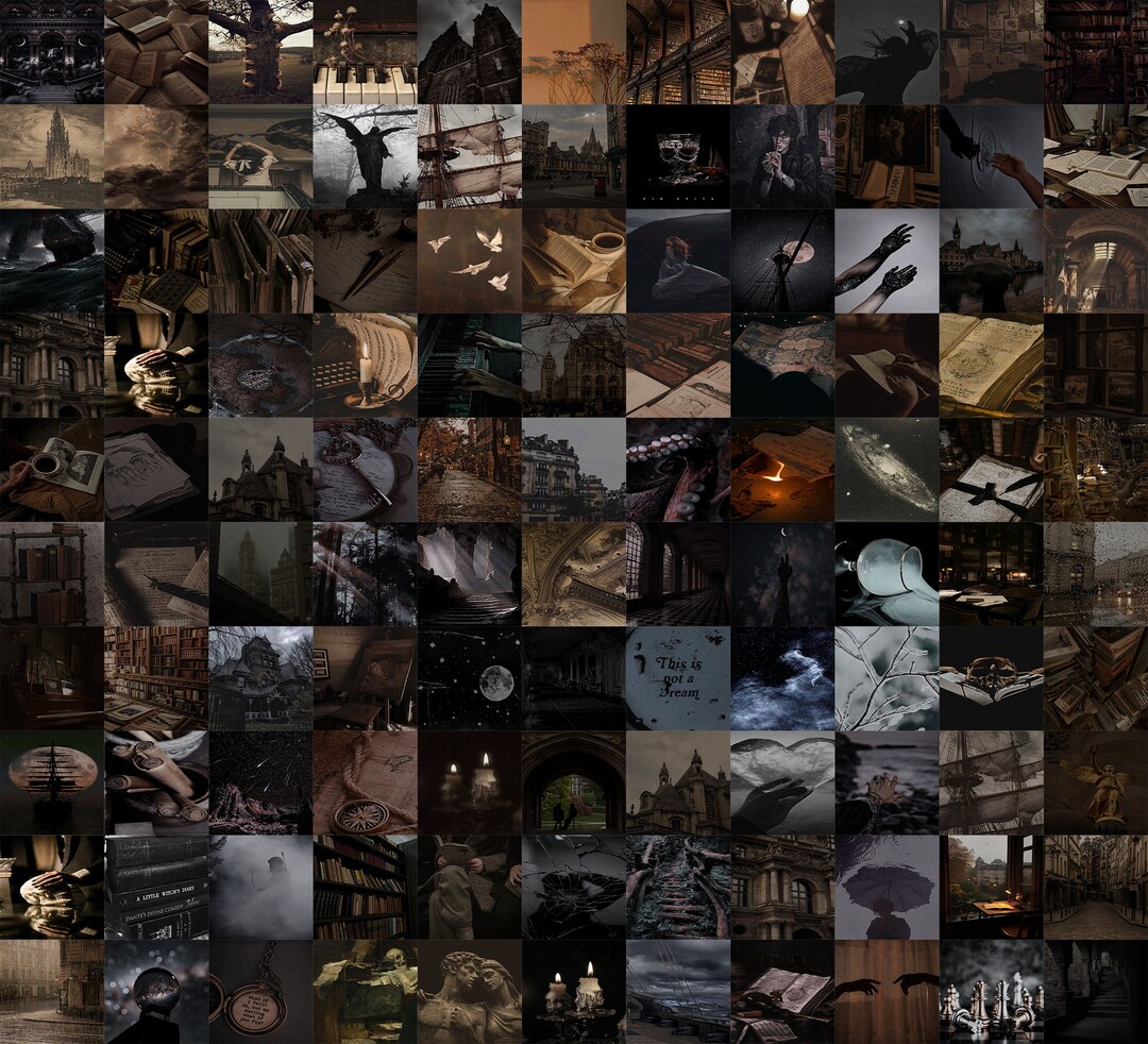 Vintage Dark Photos, Dark Academia Grunge Decor ,goth Photo Collage ...