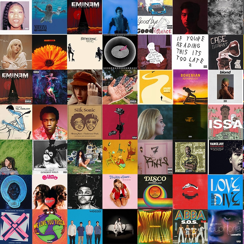 300 Pcs Album Cover Collage Kit, Album Cover Posters, Music Album ...