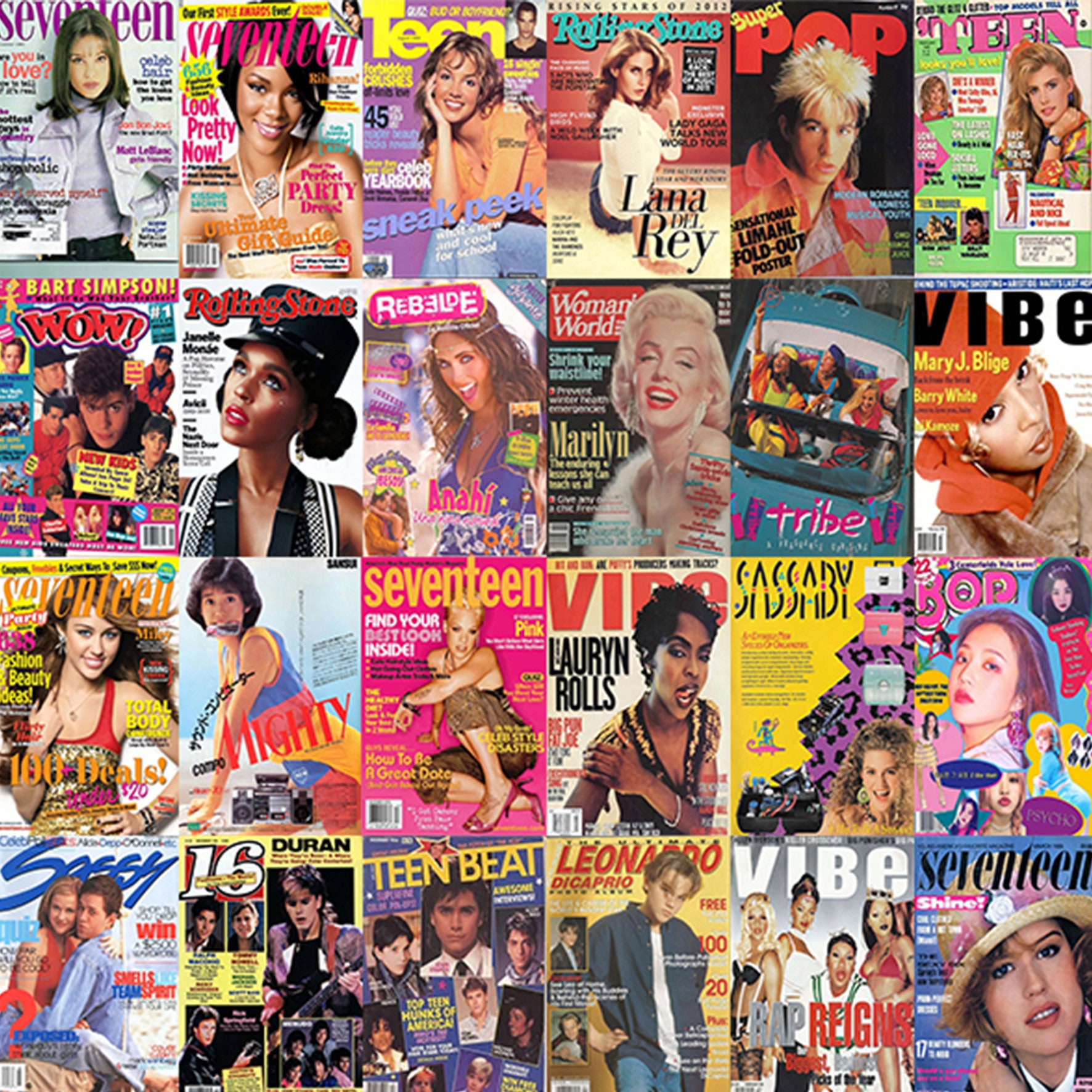 100pcs Vintage Magazine Wall Collage Kit Old Fashion Magazine Pictures