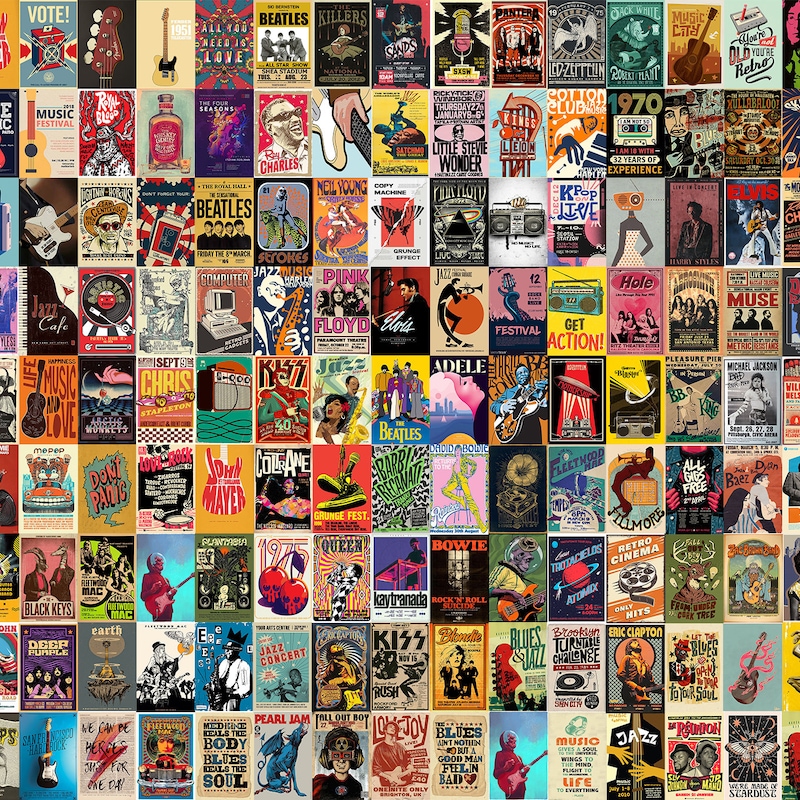 Vintage Music Poster - Etsy