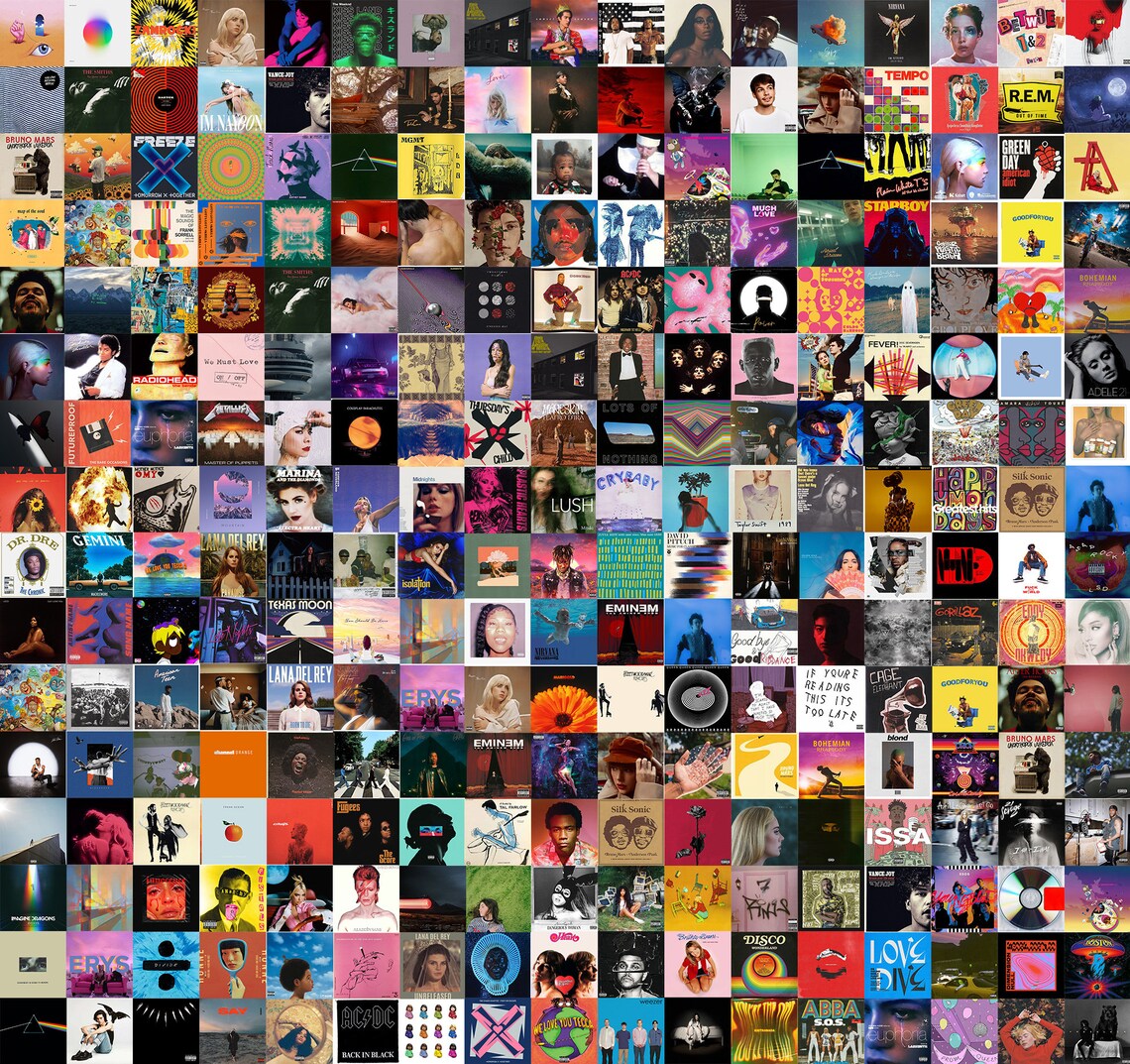 300 Pcs Album Cover Collage Kit, Album Cover Posters, Music Album ...