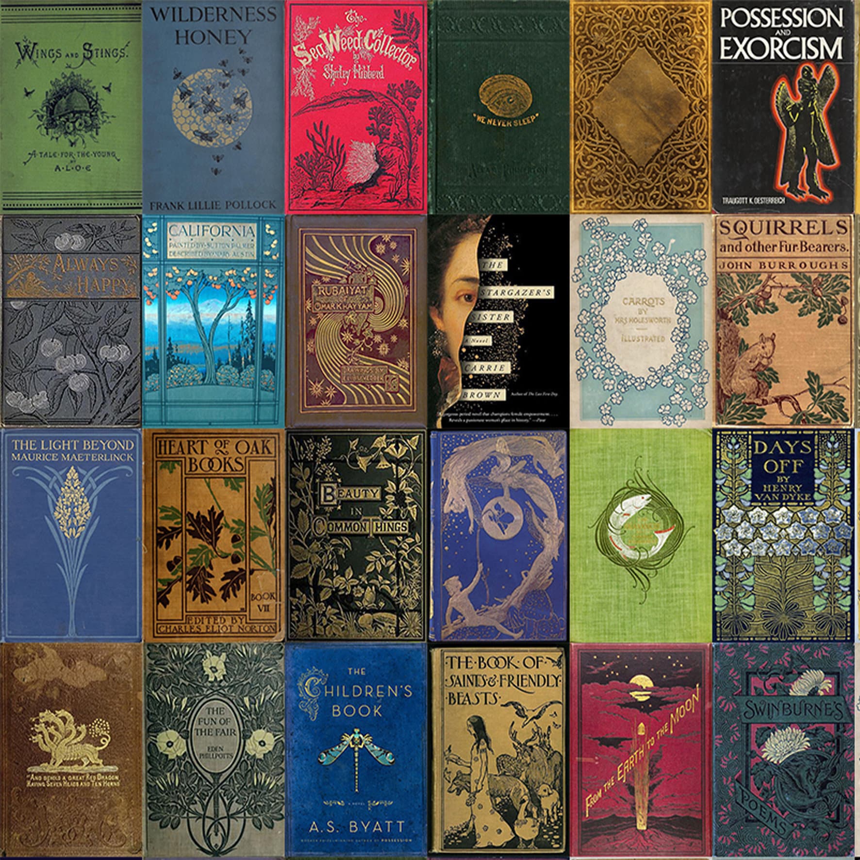 Vintage Book Cover Poster, Old Books Cover, Vintage Book Collage Kit ...