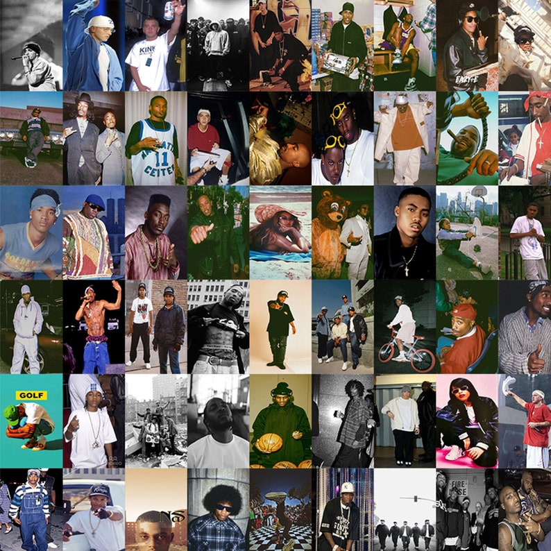 270PCS Hip-hop / Rap Poster, Music Album Prints, Retro Band Art Decor ...