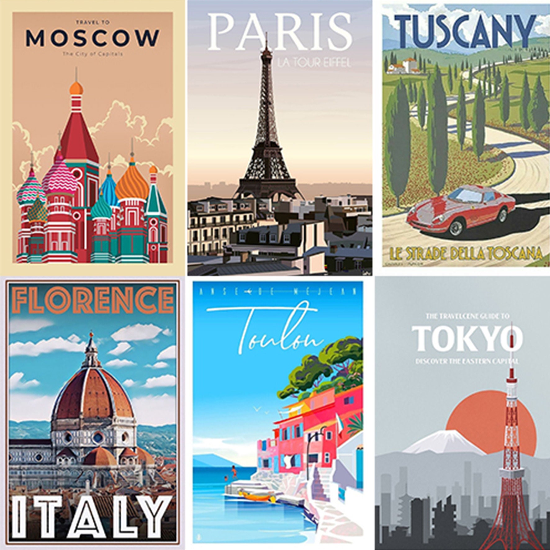 50pcs Travel Poster Retro Aesthetic Vintage Travel Wall Art Aesthetic Wall Collage Travel Wall ...
