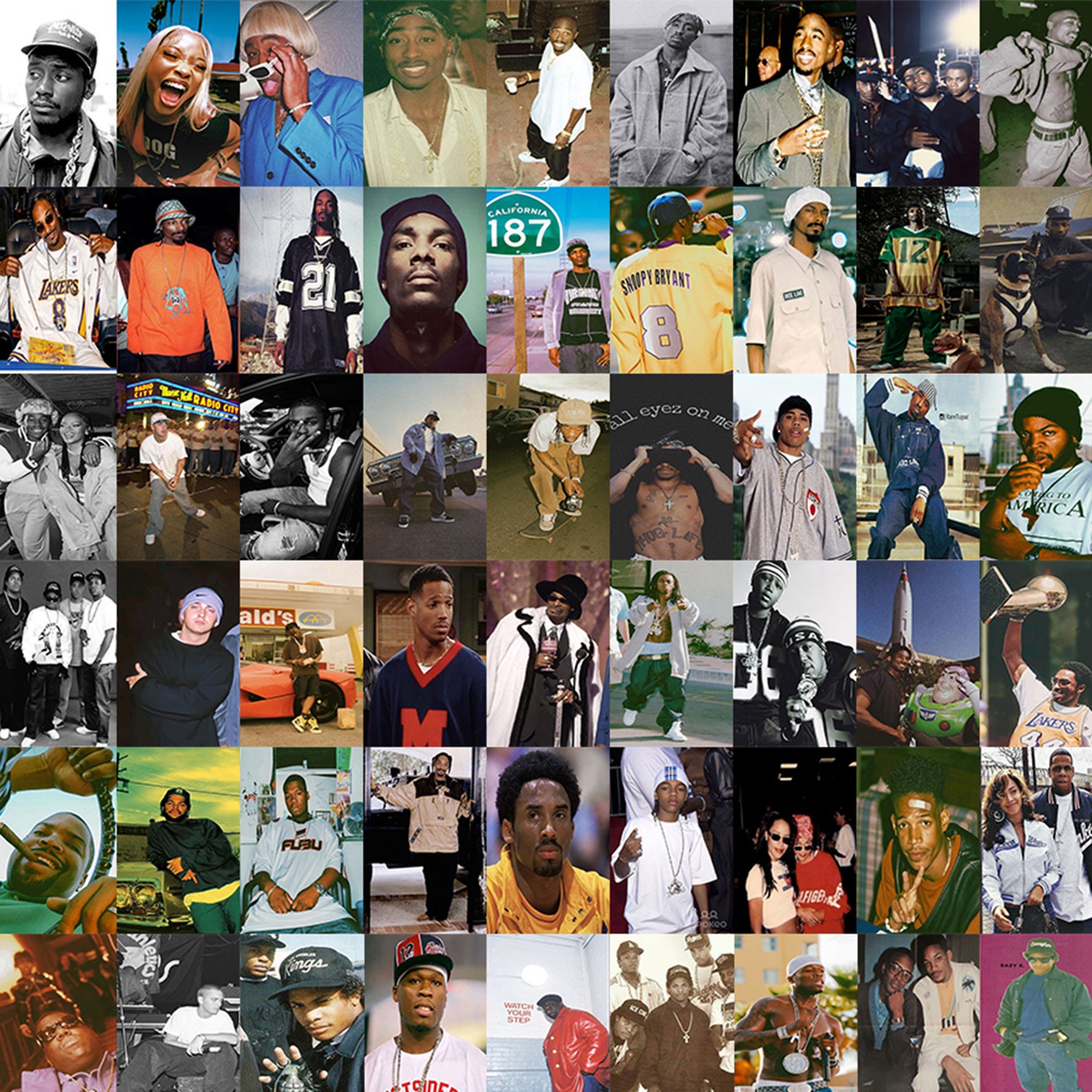 270PCS Hip-hop / Rap Poster, Music Album Prints, Retro Band Art Decor ...