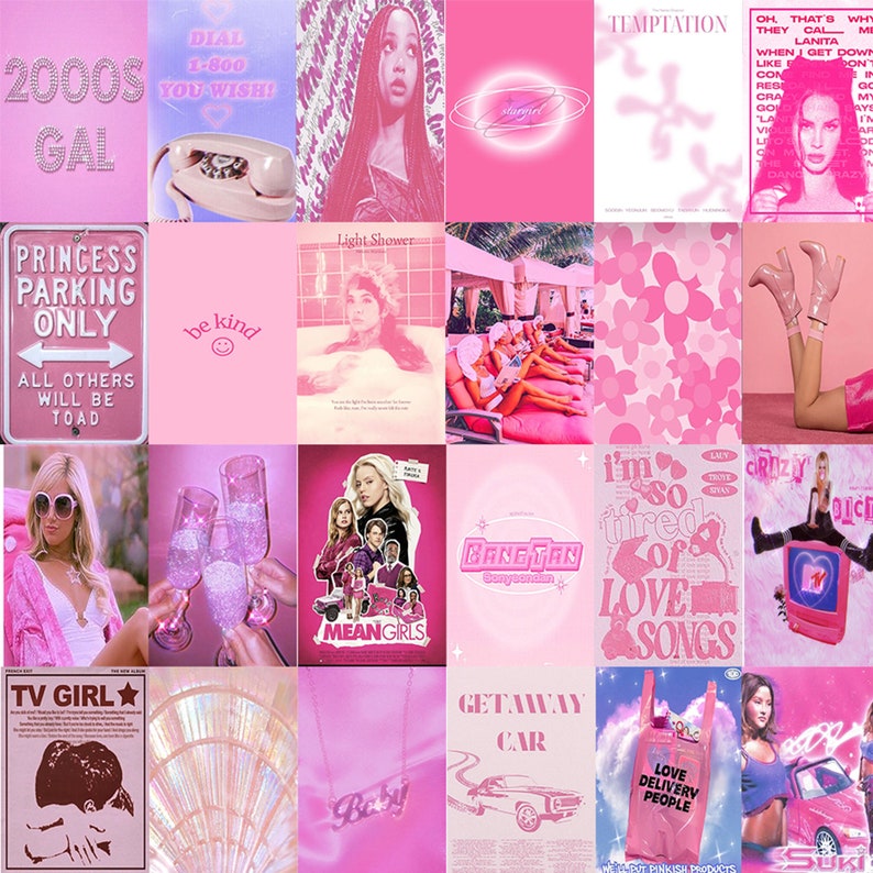 100 Pcs Y2K 2000s Aesthetic Wall Collage Kit, Early 2000s Inspired, YK2 ...
