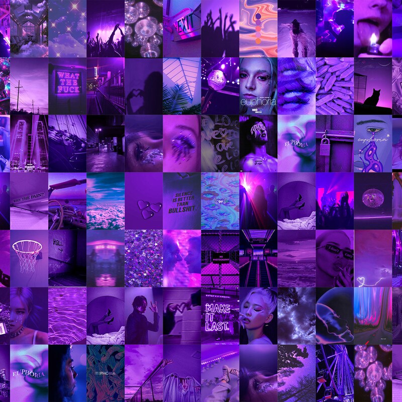Purple Wall Collage - Etsy