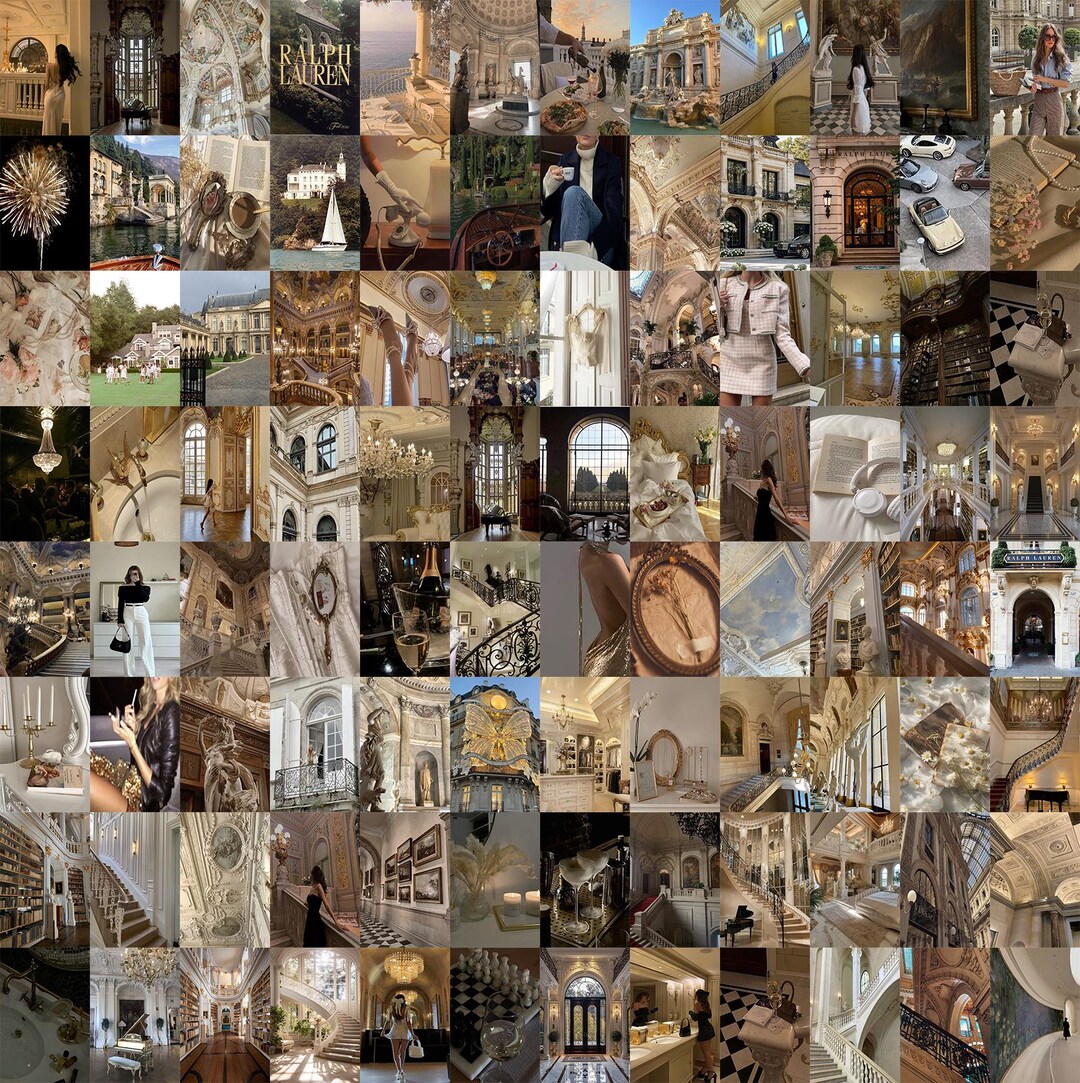 95 PCS | Old Money Aesthetic Photo Collage | Rich Aesthetic Wall ...