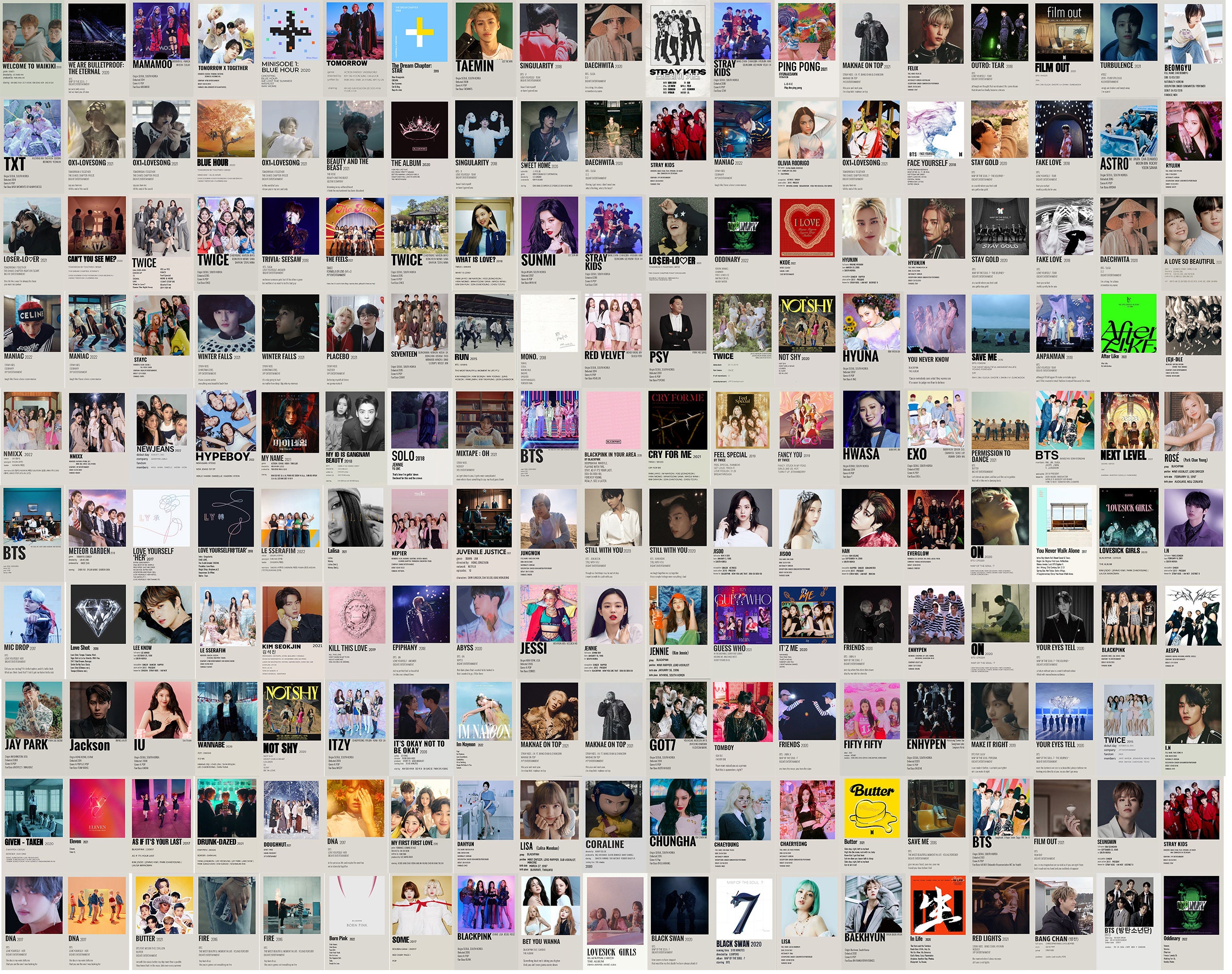 K-pop Album Cover Posters K-pop Minimalist Album Digital - Etsy