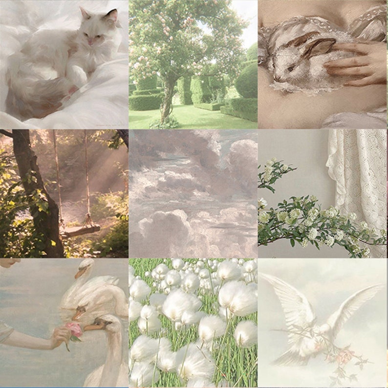 110 PCS Angelcore Wall Collage Kit Aesthetic Wall Collage Cottagare ...