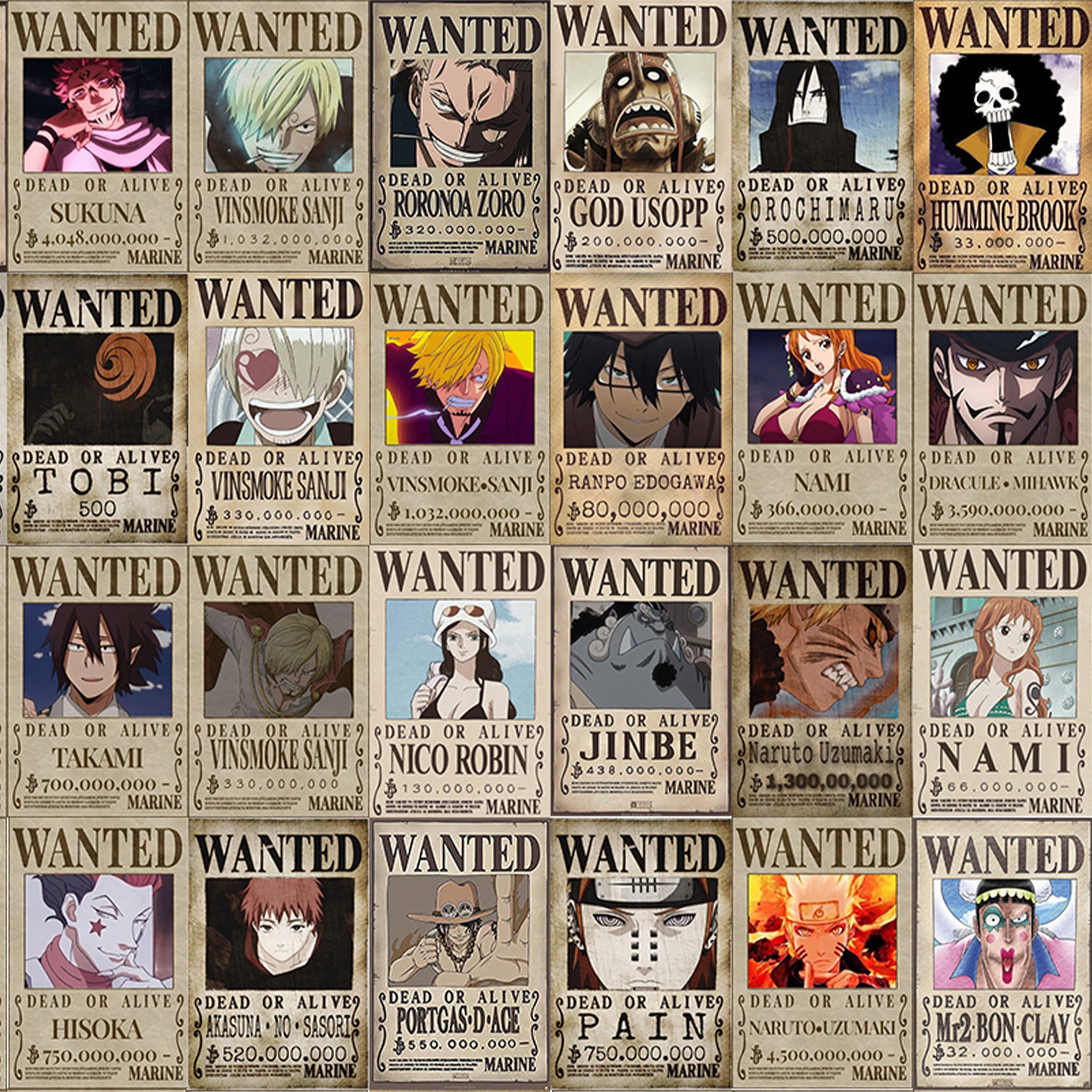 Anime Wanted Poster Kit suitable for Boy Room and Dormitory Decor Girl ...