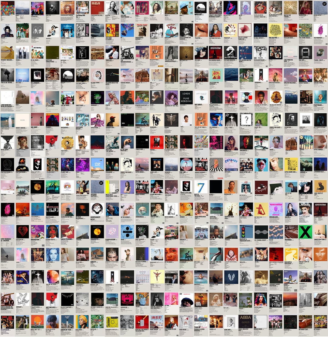 520 PCS Minimalist Album Cover Poster, Music Wall Decor, Music Poster ...
