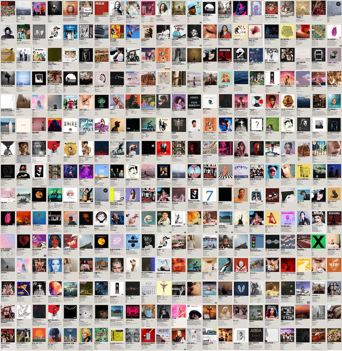 520 PCS Minimalist Album Cover Poster, Music Wall Decor, Music Poster ...