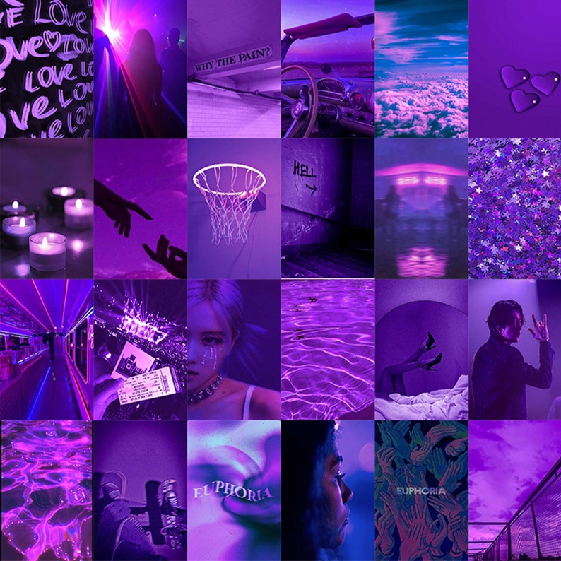 Euphoria Aesthetic Wall Collage Kit Purple Room Decor - Etsy