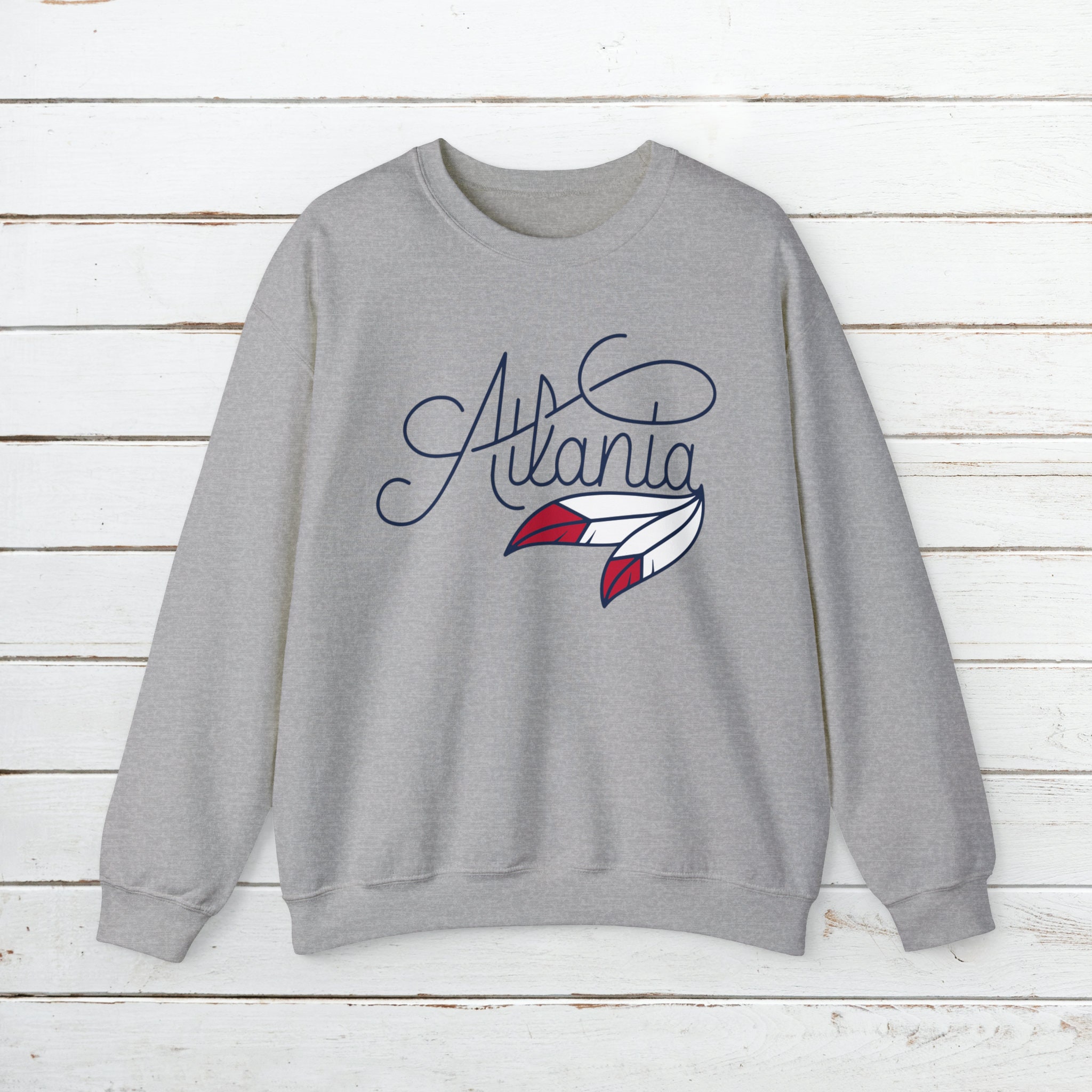 Atlanta Feathers Sweatshirt | Fan of Atlanta Baseball Sweatshirt ...