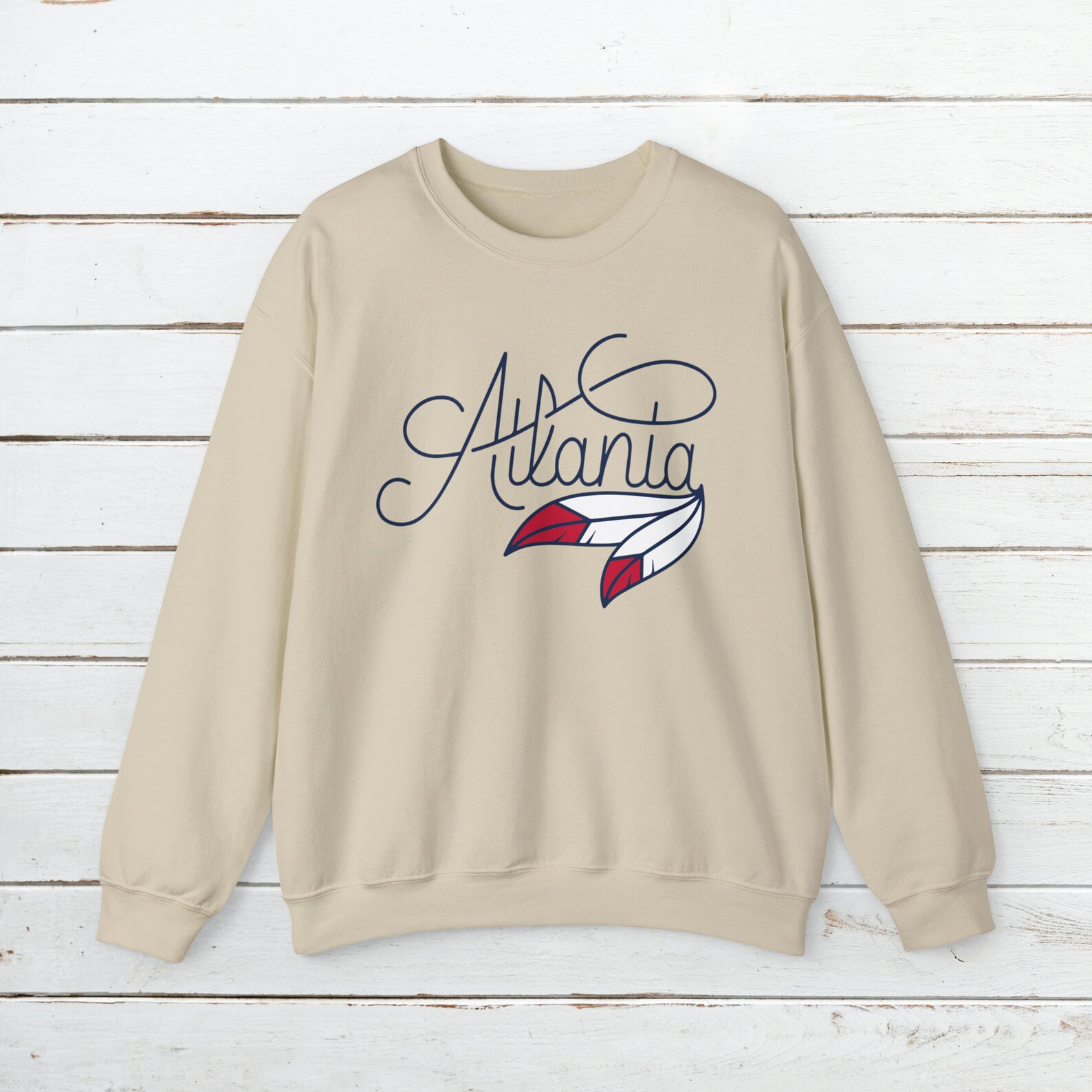 Atlanta Feathers Sweatshirt | Fan of Atlanta Baseball Sweatshirt ...