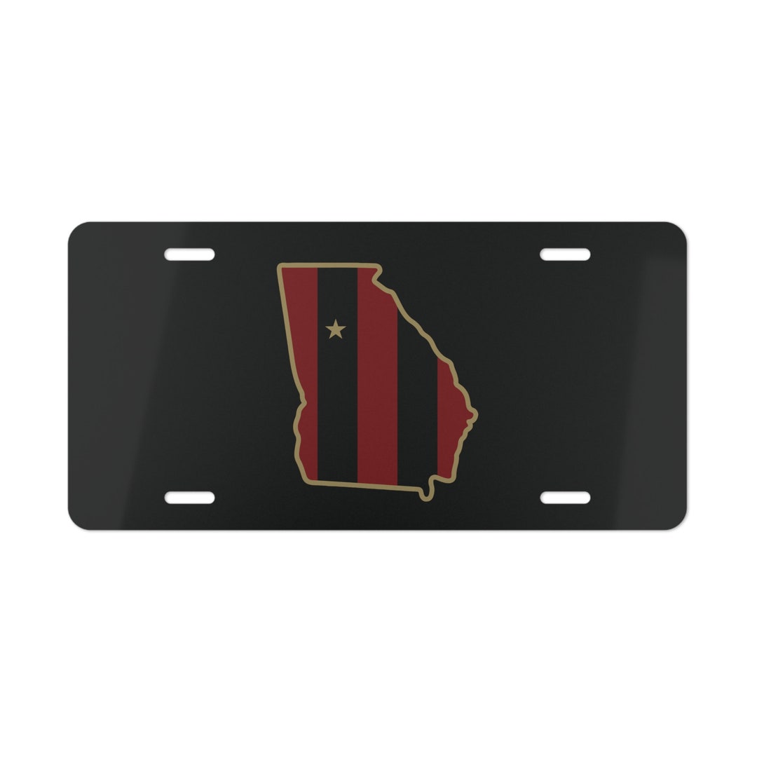 GA Five Stripes License Plate | Fan of Atlanta Futbol Soccer | Atlanta ...