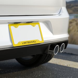 Don't Tread on Me Metal License Plate Frame, Gadsden Flag Libertarian ...