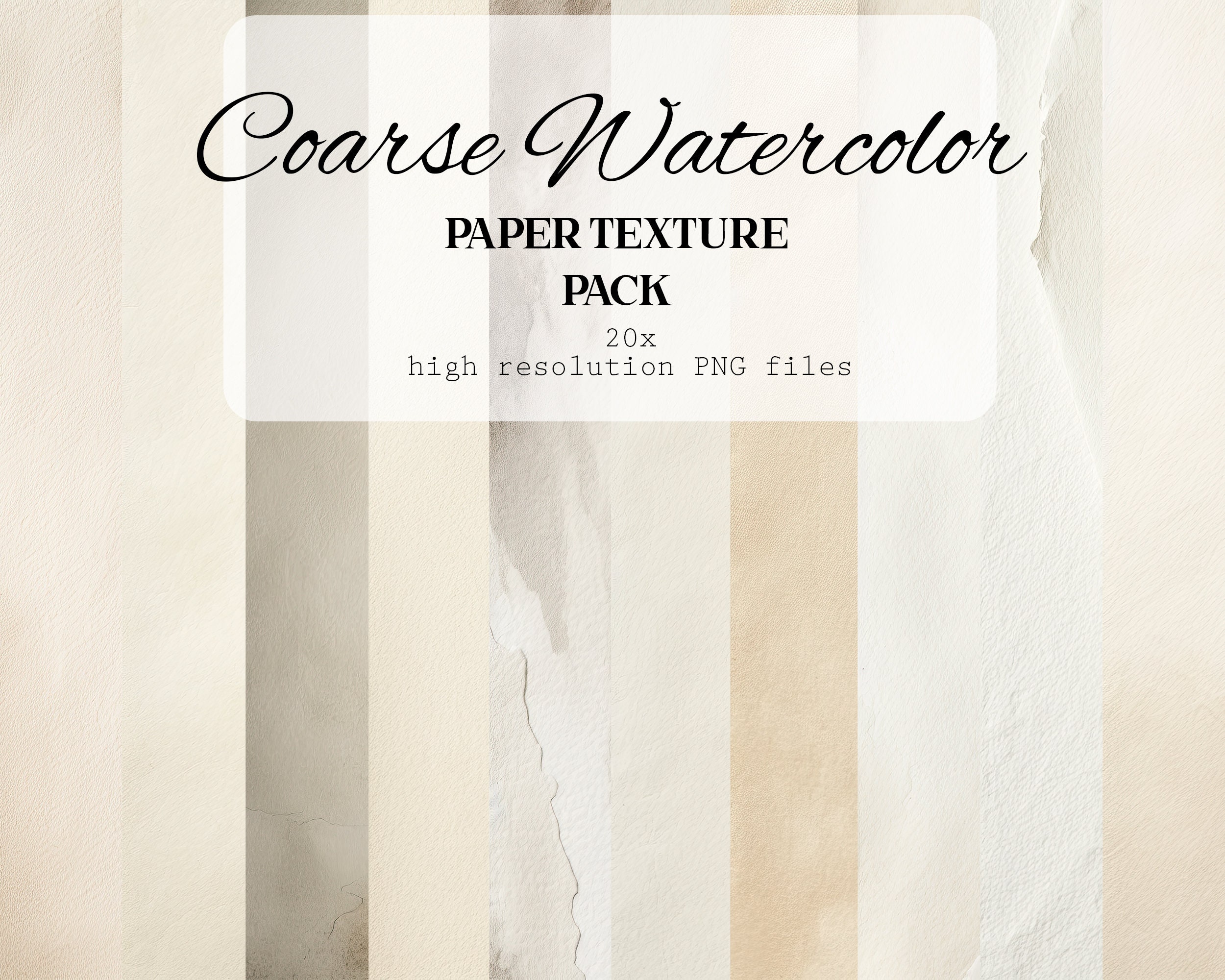 Coarse Watercolor Paper Texture Pack High-quality Digital Backgrounds ...