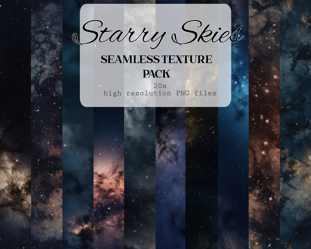 Starry Skies Texture Pack - Dreamy Night Sky Backgrounds - Etsy