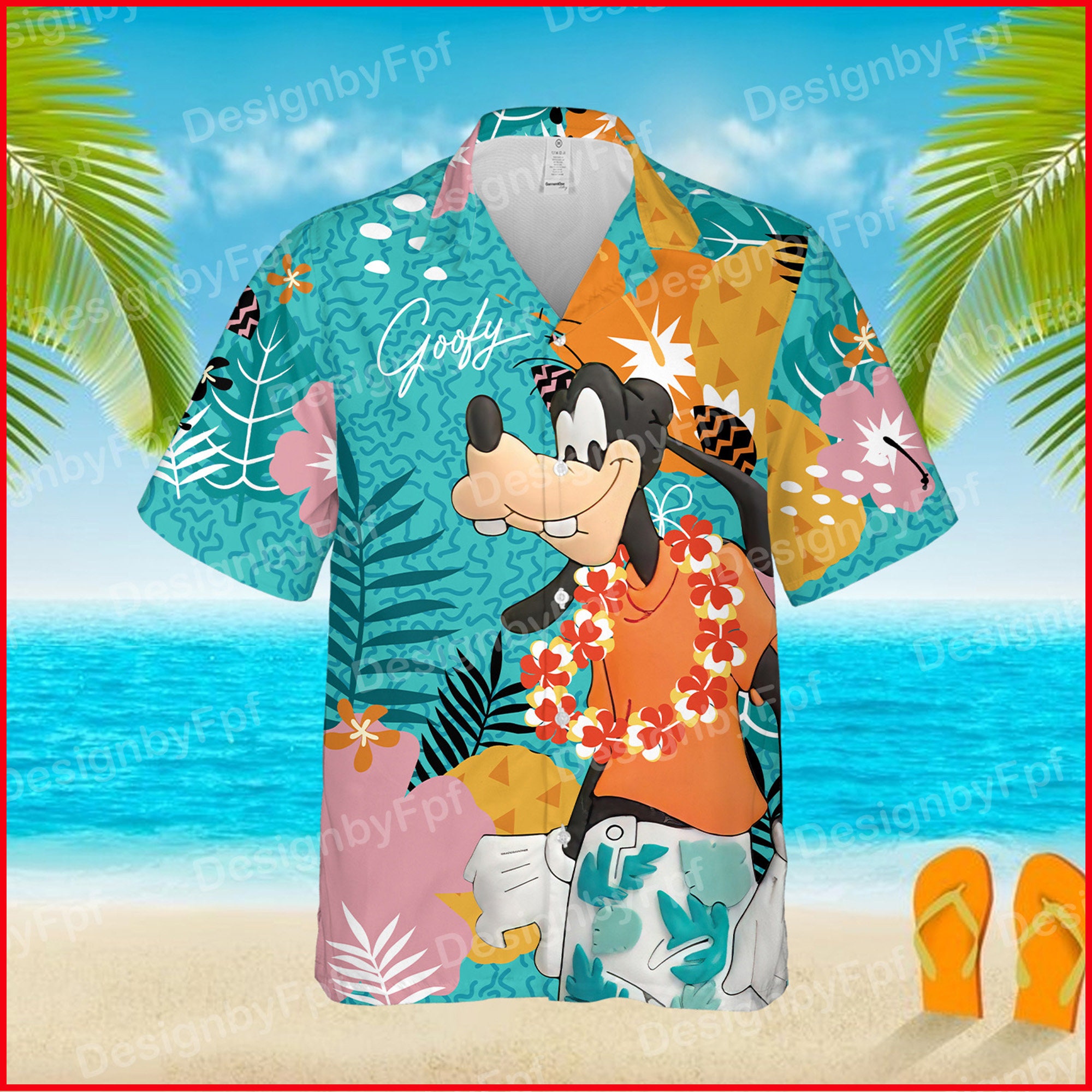 Goofy Dog Unisex Hawaiian shirt Button Down| Disney Goofy Hawaiian ...