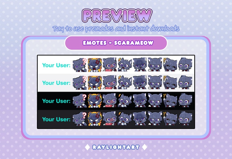 Scarameow, Scaramouche / Wanderer Cat, Genshin Impact Premade Emotes ...