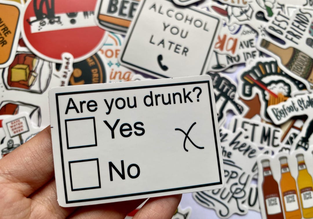 Funny Drinking Meme Sticker Pack | Waterproof Humor Decals (50pcs) - Etsy