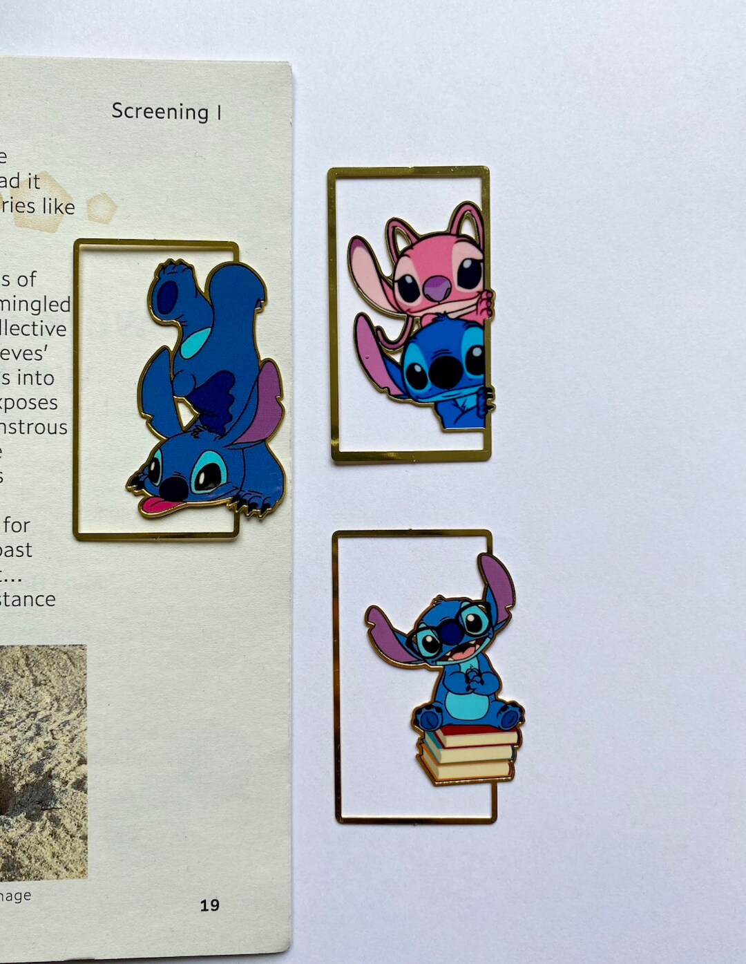 Cute Stitch Book Marks, Cartoon Gifts, Metal Bookmarks Gifts,students ...