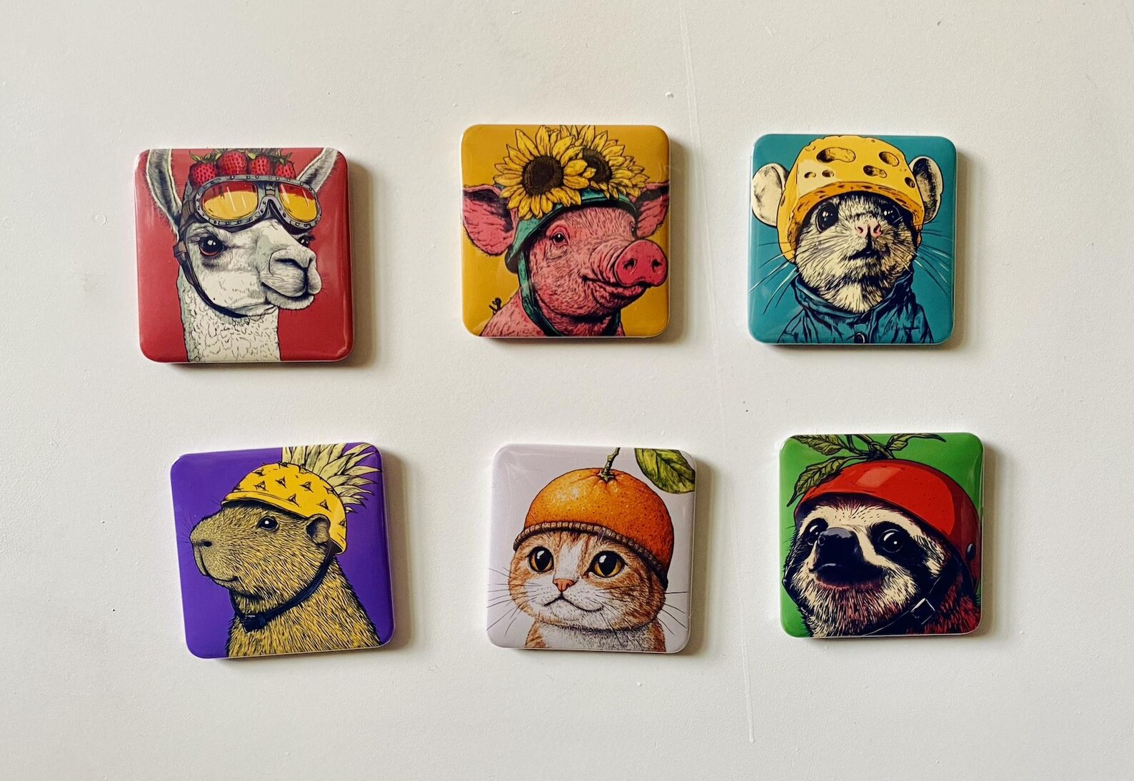 Whimsical Animal Magnet Set – Handmade Artisan Fridge Magnets - Etsy