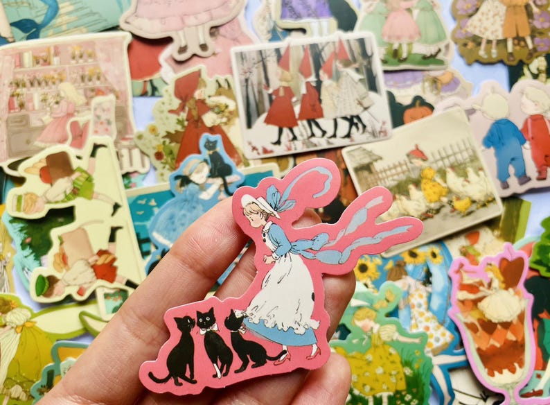 Vintage Fairy Tale Stickers - Waterproof Vinyl Decals for Laptop ...