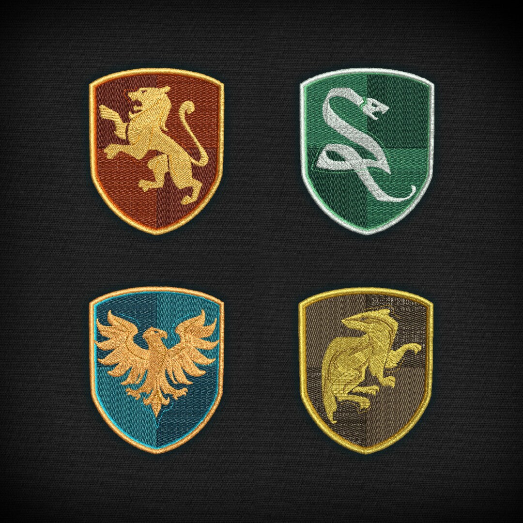 Wizard School Legacy House Robe Patches (cosplay) - Machine Embroidery ...